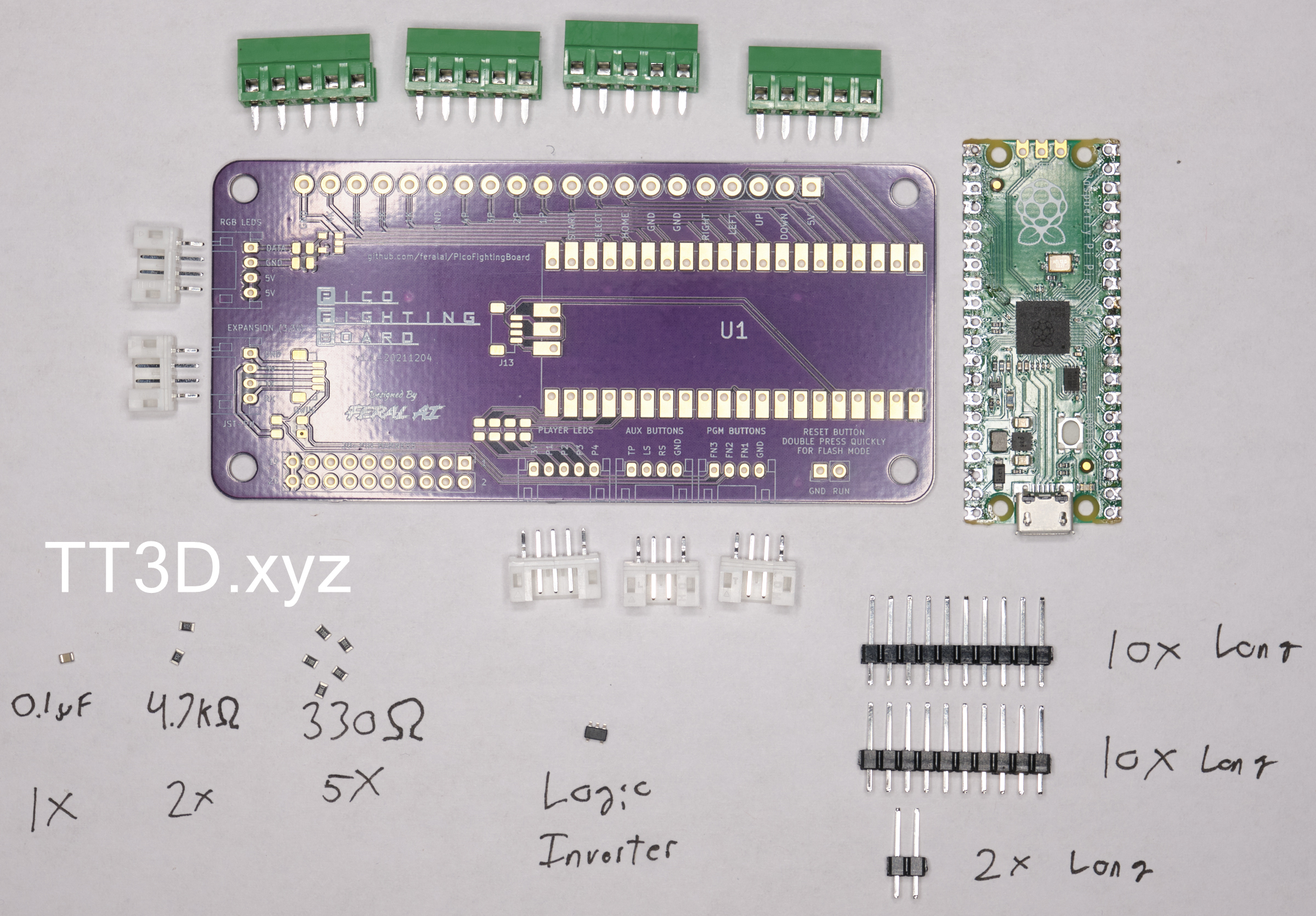 Pico Fighting Board Rev1.1 Soldering Tutorial – TT3D